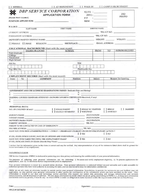 Application Form Version 23 Pdf