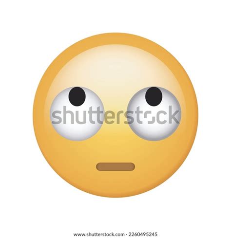 Face Rolling Eyes Emoji Isolated On Stock Vector Royalty Free