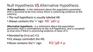 Statistics Hypothesis Testing CHAPTER 3 Pptx