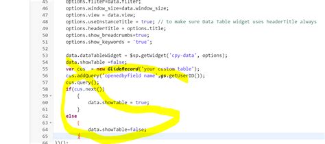 Solved Hide Data Table From Instance Definition Widget