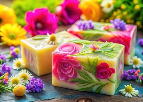 Stunning Homemade Floral Soap Bar Artisan Natural Soap Craft Ideas