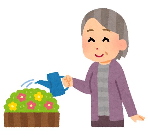 ガーデニングのイラストおばあさん かわいいフリー素材集 いらすとや