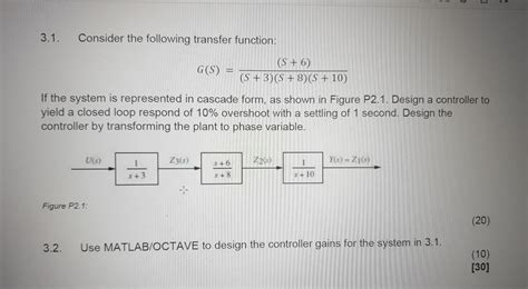 Solved Consider The Following Transfer Function Chegg