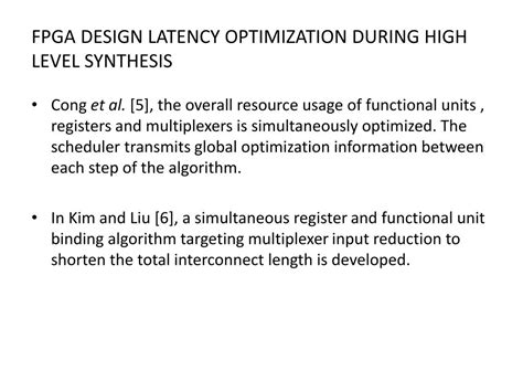 Ppt Fpga Latency Optimization Using System Level Transformations And