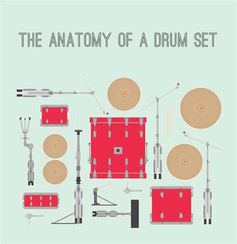 The Anatomy Of A Drum Set On Behance