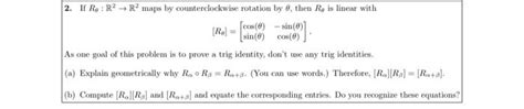 solved 2 if re r2 r2 maps by counterclockwise rotation
