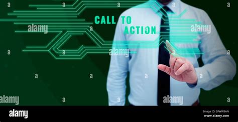 Text Caption Presenting Call To Action Business Overview Encourage Decision Move To Advance