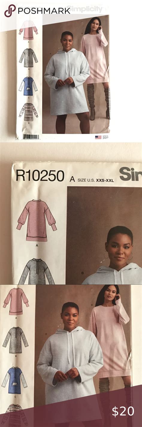 Simplicity Sewing Pattern Womens Fleece Hoodie Simplicity Sewing Patterns Costume Sewing