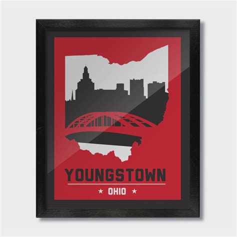 Youngstown Ohio Skyline Print Celebrate Local Shop The Best Of Ohio