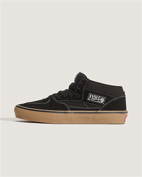 Skate Half Cab Shoe In Gum Black White Vans