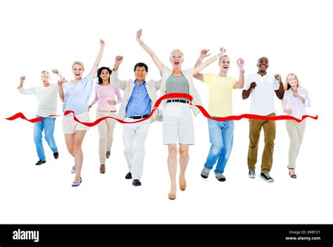 Celebration Winning Finish Line Cut Out Stock Images And Pictures Alamy