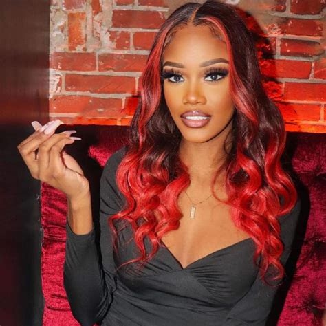 Red Ombre Hair With Black Hair