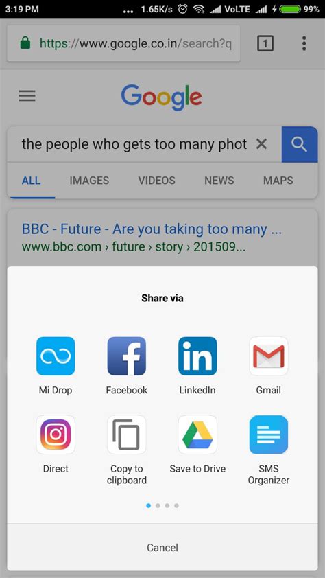 Javascript Can I Open The Native Android Share Dialogue When Building