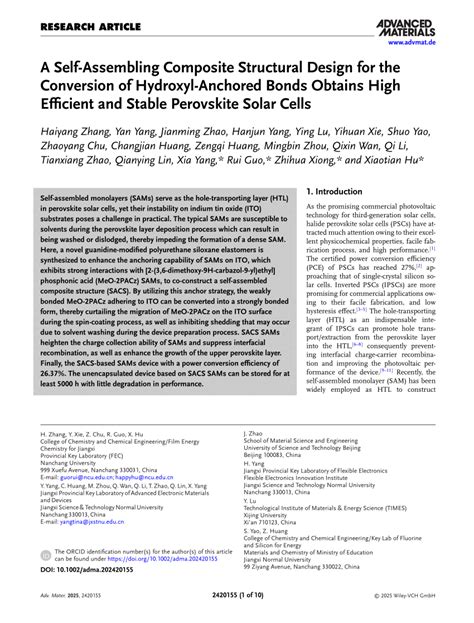 A Self‐assembling Composite Structural Design For The Conversion Of A Self‐assembling Composite Structural Design For The Conversion Of