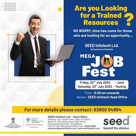 Javadeveloper Testing Freshers Seedinfotech Event Seed Infotech Ltd
