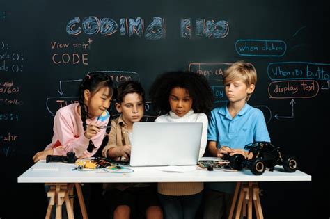 Premium Photo Student Learn About Coding Robotics Car In Stem Class With Attention Erudition