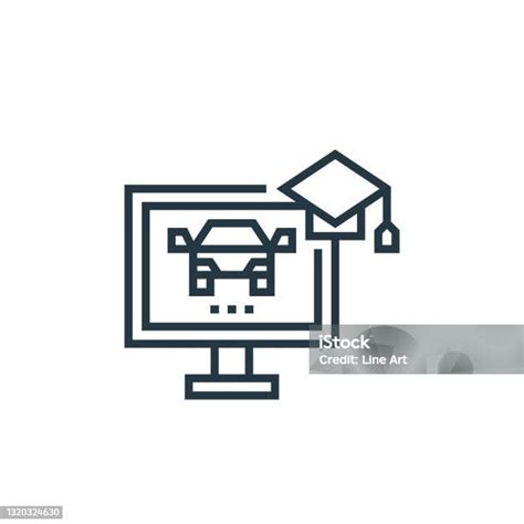 학교 개념을 운전에서 테스트 아이콘 벡터를 구동 운전 테스트 편집 가능한 스트로크의 얇은 선 그림 웹 및 모바일 앱 로고 인쇄 미디어에 사용하기 위한 테스트 선형 사인을