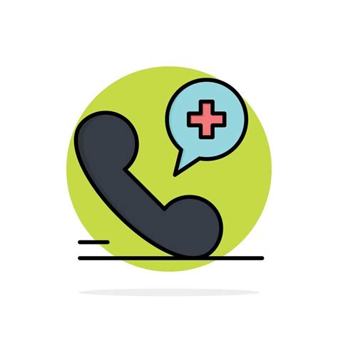Mobile Phone Medical Hospital Abstract Circle Background Flat Color Icon 13139023 Vector Art At