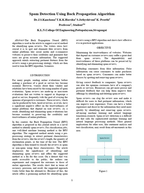 Journal Spam Review Detection Pdf Machine Learning Receiver