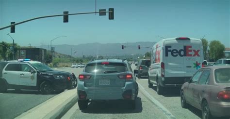 Patrol Car T Boned Crossing Santa Clarita Intersection Sharedots