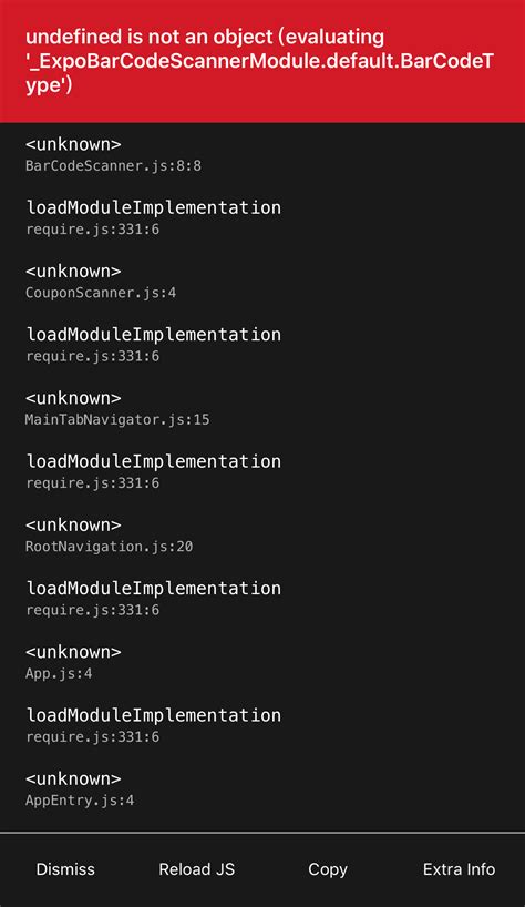 Undefined Is Not An Object Evaluating Expobarcodescannermodule Default Barcodetype Issue