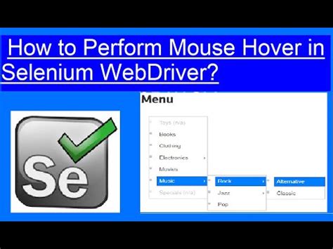 How To Perform Mouse Hover In Selenium WebDriver By Bakkappa N YouTube