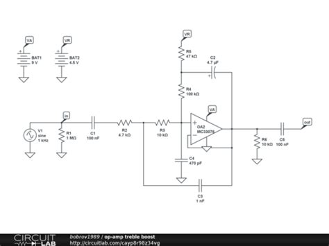 Op Amp Treble Boost Circuitlab