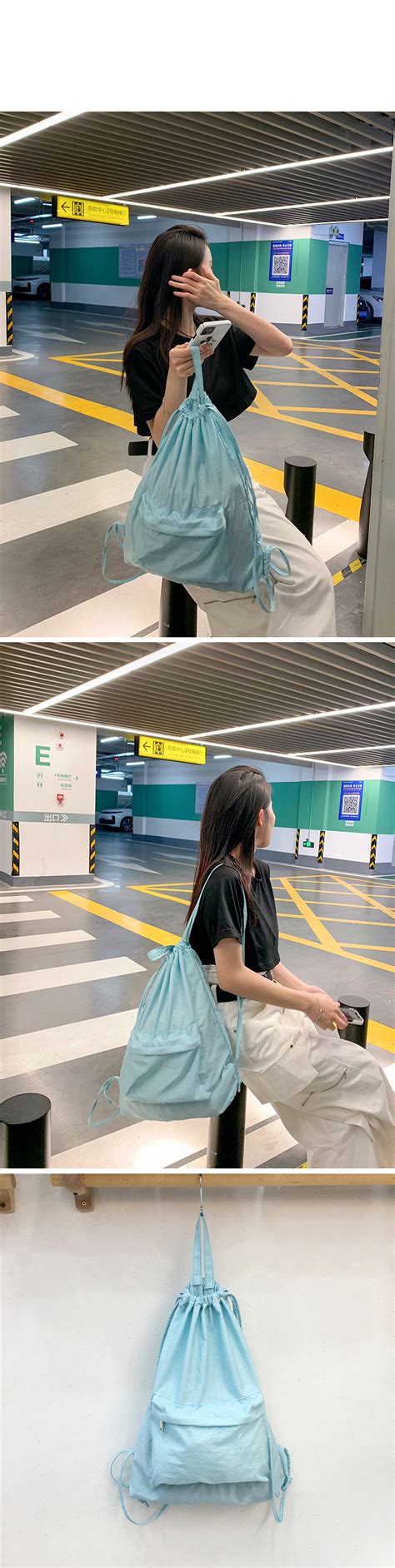 무배 캔버스 배낭 알록달록 다용도 백팩