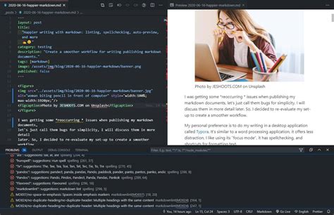 happier markdown lint spellcheck auto preview and more