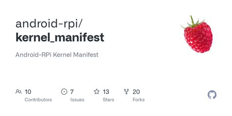 GitHub Android Rpi Kernel Manifest Android RPi Kernel Manifest