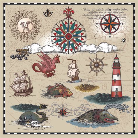 Vectores De Stock Sin Royalties De Elementos Del Mapa