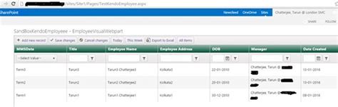 Create A Custom Sharepoint Webpart Will Have Kendo Grid To Fetchaddupdate Sharepoint List Data