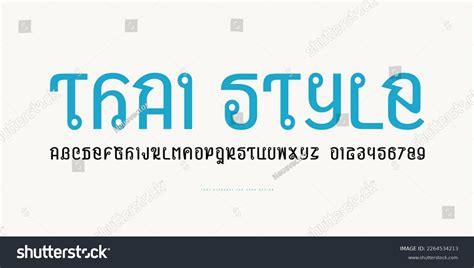 Decorative Sans Serif Font Thai Style Stock Vector Royalty Free 2264534213 Shutterstock