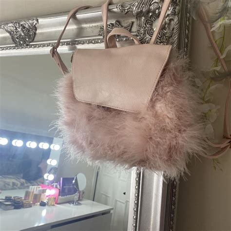 Pink Fluffy Backpack Depop