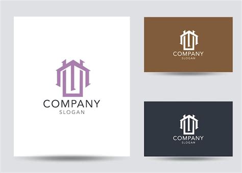 Современная монограмма начальная буква Um шаблон дизайна логотипа Премиум векторы