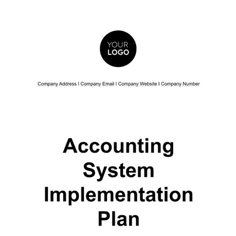 Accounting System Implementation Plan Template Edit Online And Download