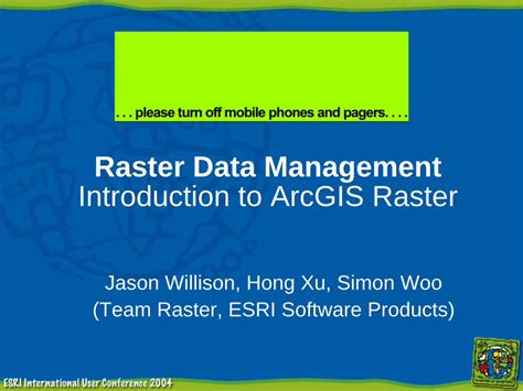 Pdf Raster Data Management Introduction To Arcgis Rasterdownloads