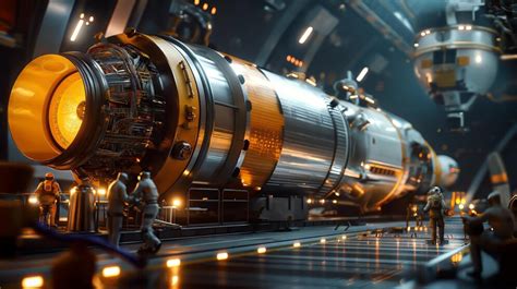 Inside A Futuristic Rocket Assembly Facility Premium Ai Generated Image