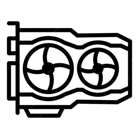 Premium Vector Computer Display Card Icon Outline Computer Display Card Vector Icon For Web