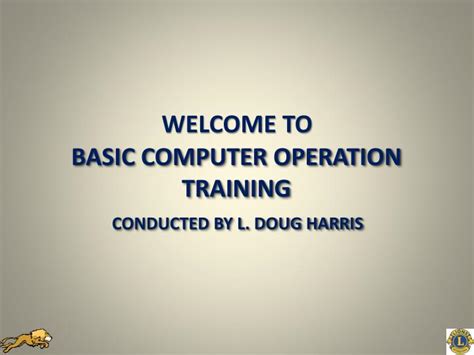 Ppt Basic Computer Operation Training Powerpoint Presentation Free