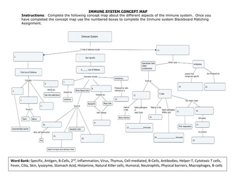 Immune System Concept Map