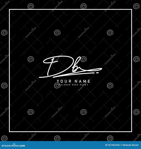 Db Signature Logo Handwritten Vector Logo Template For Db Alphabet 267463336