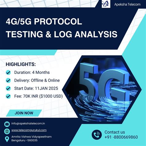 Apeksha 🚀 Advance Your Career With 4g5g Protocol Testing And Log