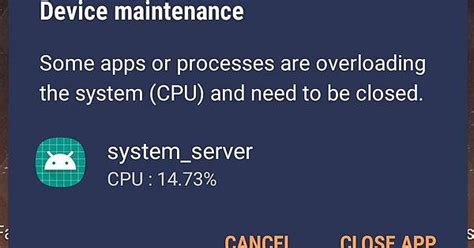 system server cpu usage r galaxynote8