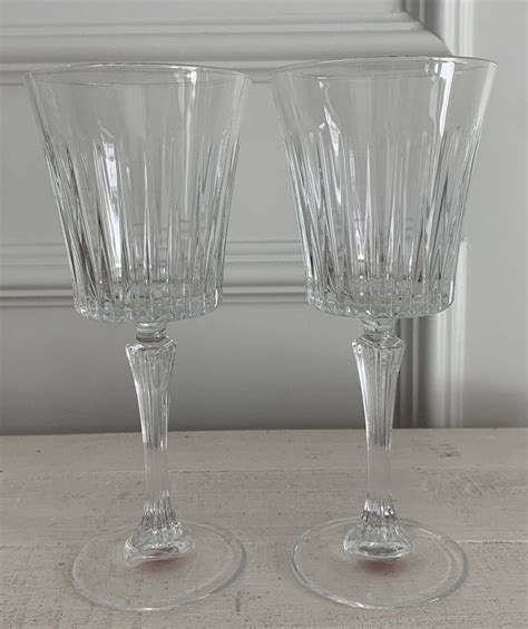 Elegant French Provincial Crystal Wine Glasses Wflat Bottom Etsy