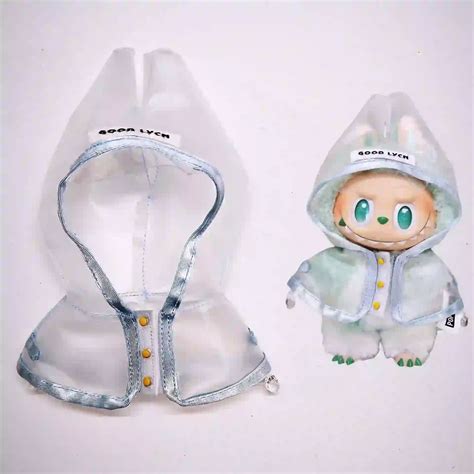 Labubu Clear Raincoat Outfit With Boots Labubu Clothes
