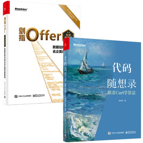 【全2册】代码随想录剑指offer孙秀洋程序员面试经典算法题库简历制作技巧it名企面试流程编程语言内存管理代码大全leetcode原题虎窝淘