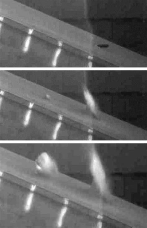 Experiment Of 25 Mm Projectile Ricochet In Sand Impact Velocity Is