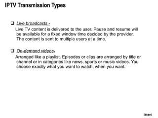 Basics Of IPTV PPT