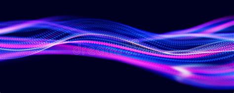 Abstract Wave Of Particles Big Data Digital Flow Concept Llm Learning Process Ai Technology